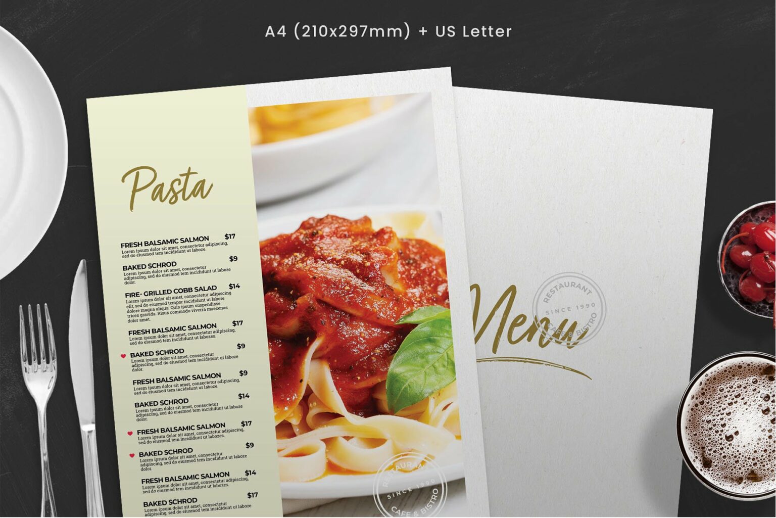 Modern Menu Template – MasterBundles
