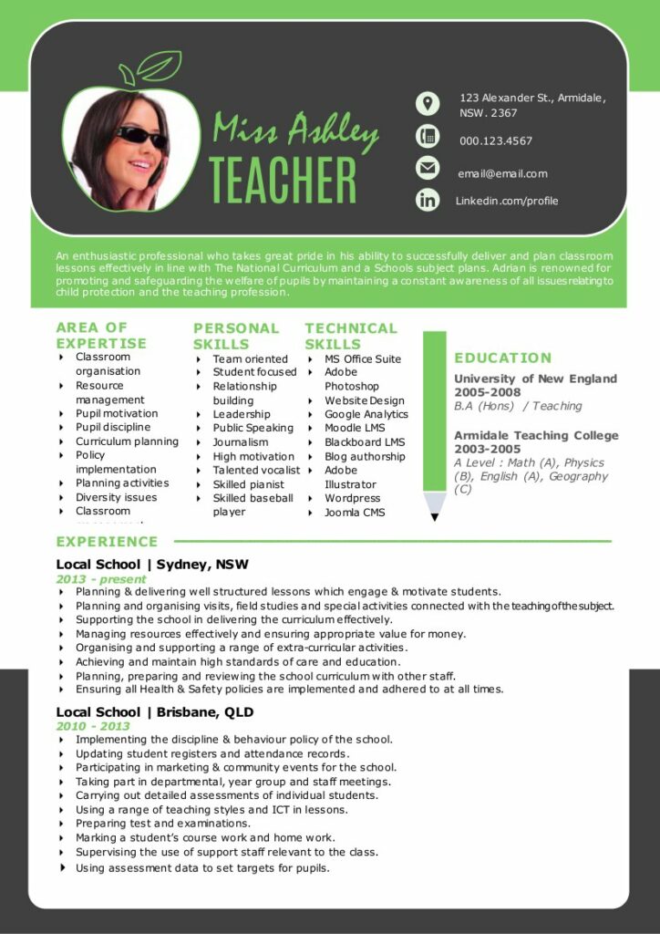 3 in 1 modern Word teacher resume – MasterBundles