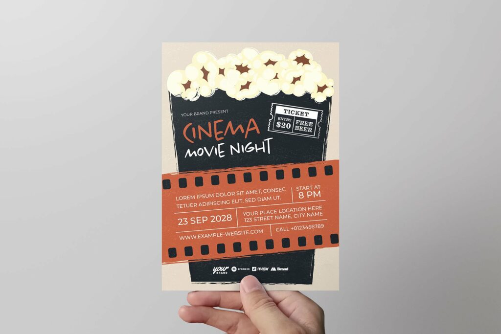 Cinema Night Flyer Template – MasterBundles