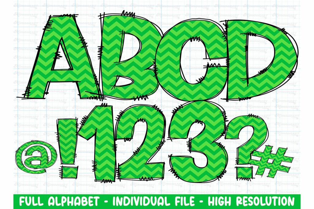 Teacher Doodle letters Bundle – MasterBundles