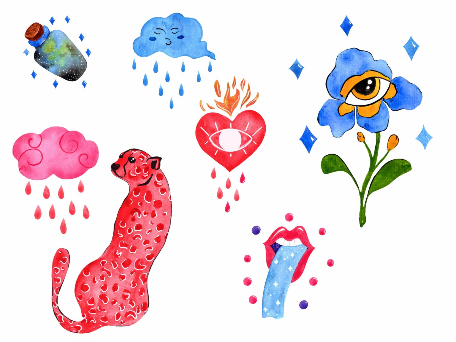 "LOVE & MAGIC" Watercolor Clipart Set - MasterBundles