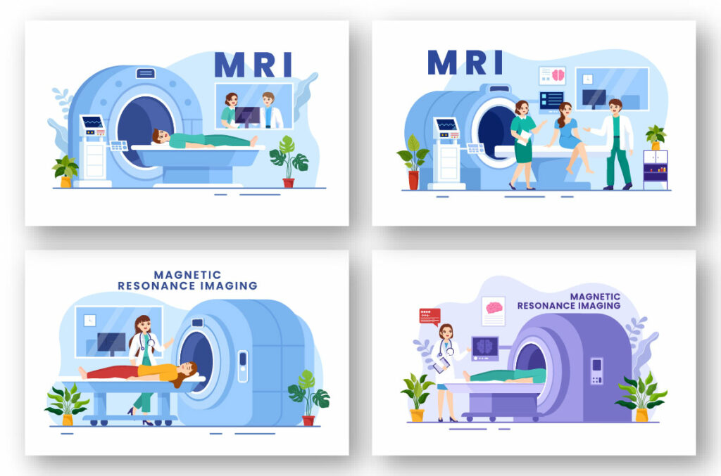 14 MRI or Magnetic Resonance Imaging Illustration - MasterBundles