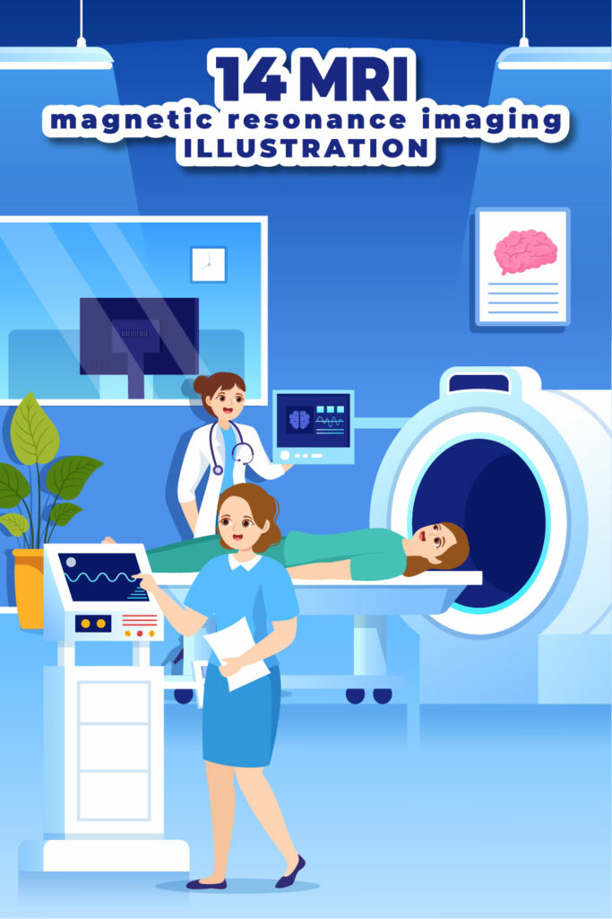 14 MRI or Magnetic Resonance Imaging Illustration - MasterBundles
