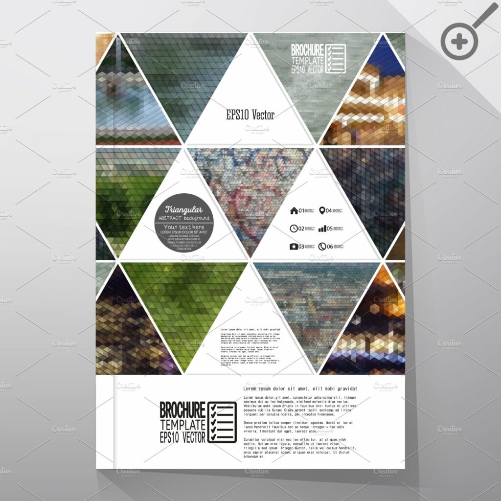 Abstract templates for brochures – MasterBundles