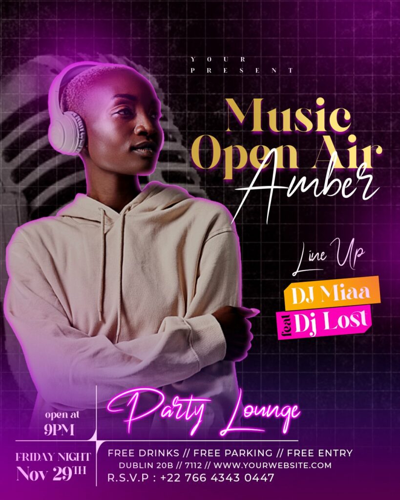 Music Night Events Instagram (PSD) – MasterBundles