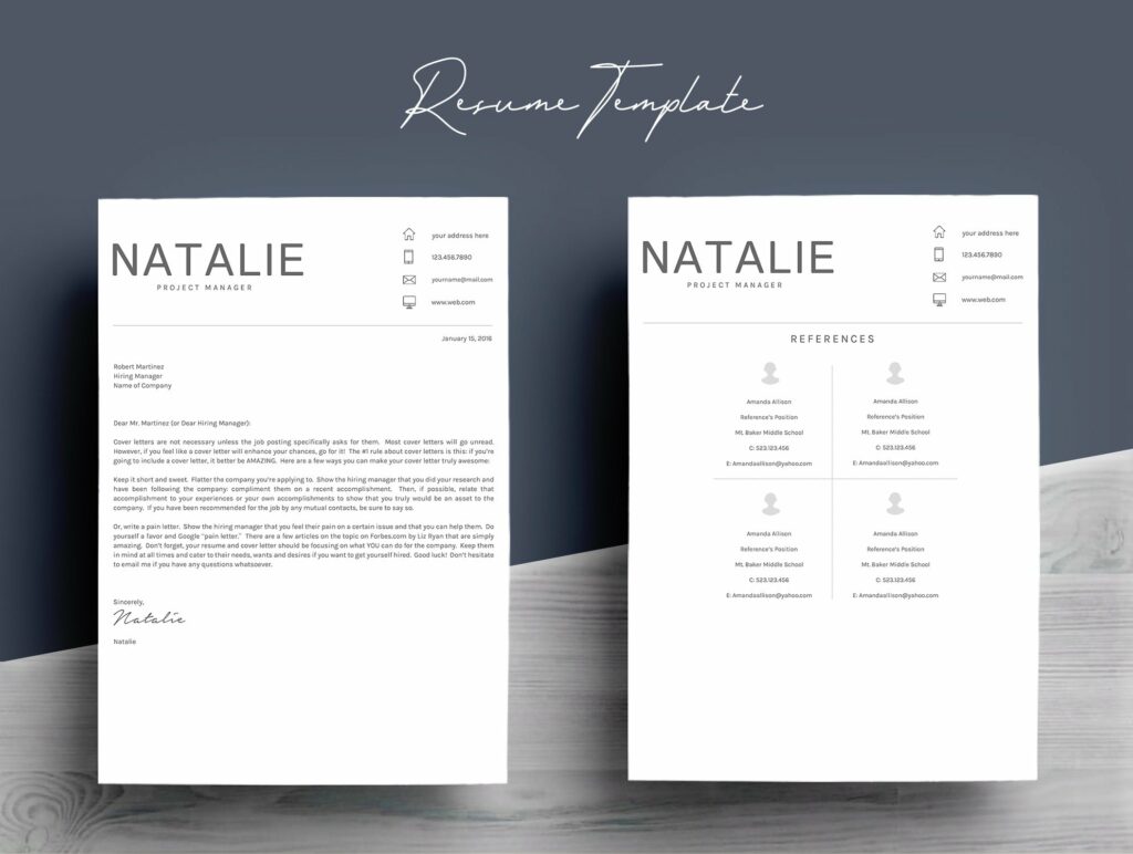 Resume Template 5 Pages/CV – MasterBundles