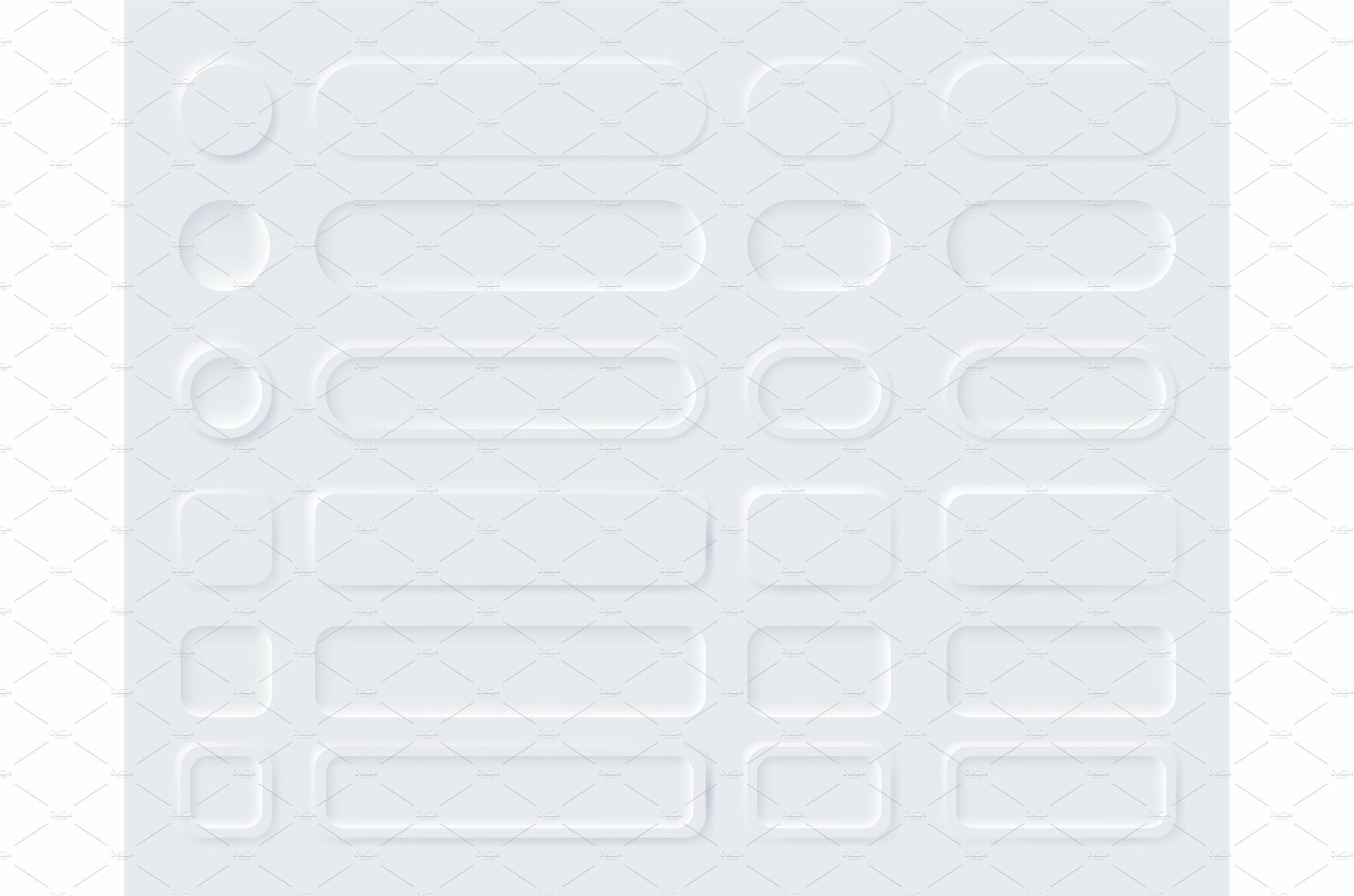 Neumorphic buttons, editable – MasterBundles