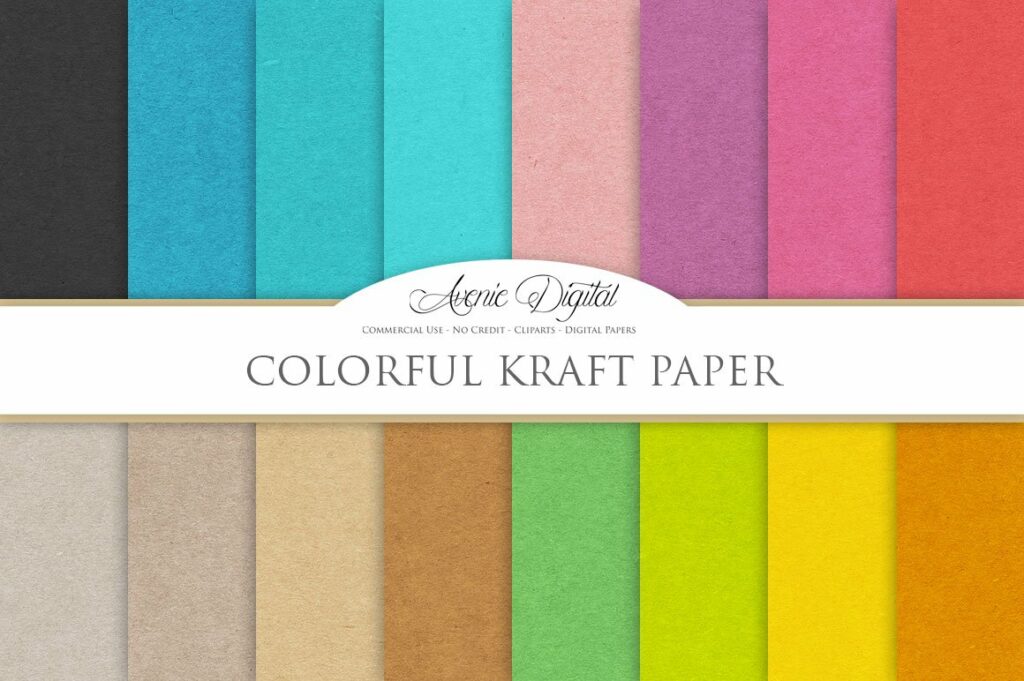 Colorful Kraft Paper Textures – MasterBundles
