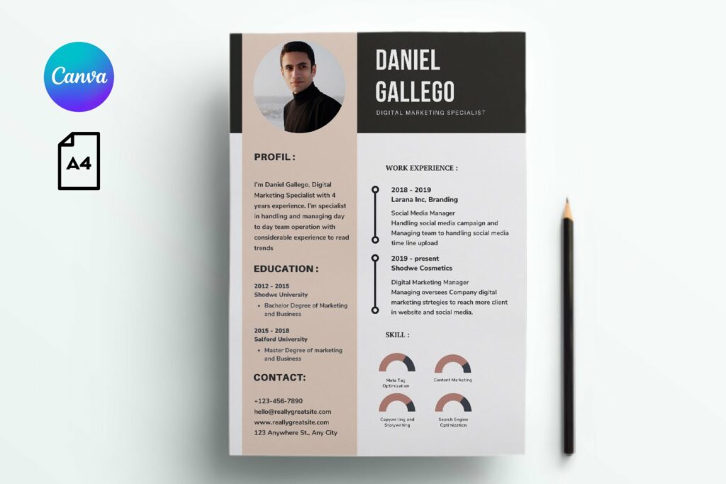 30 Canva Resume CV template – MasterBundles