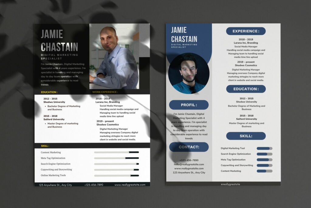 30 Canva Resume CV template – MasterBundles
