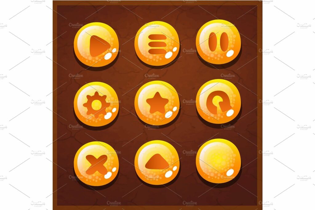 Game UI set buttons interface – MasterBundles