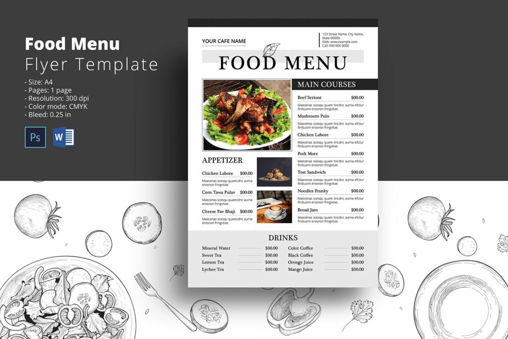 Restaurant Flyer | Food Menu – MasterBundles