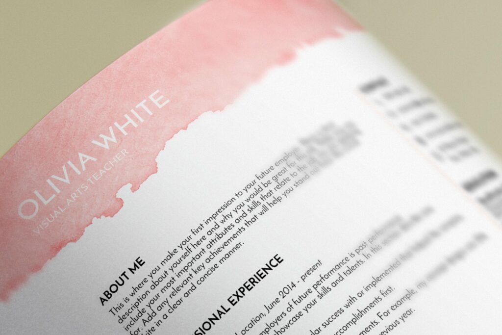 Creative resume template ms word – MasterBundles