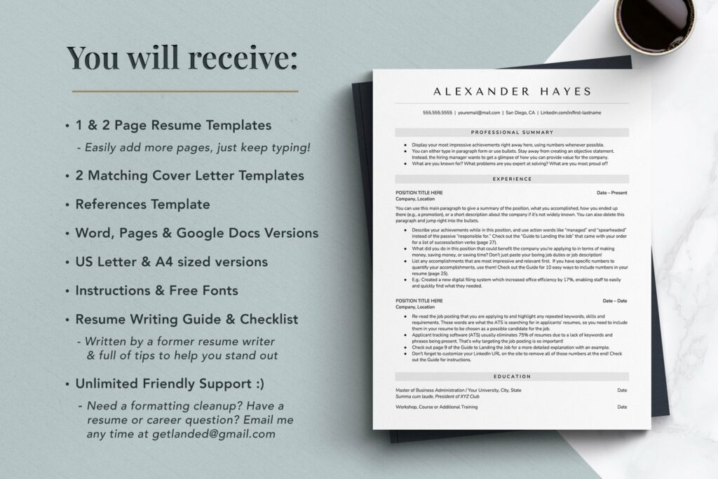 ATS Resume Template Format – MasterBundles