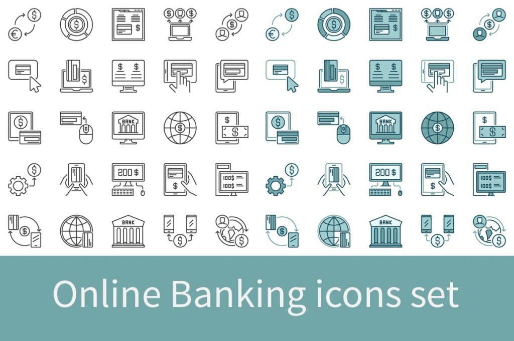 Online Banking icons set – MasterBundles