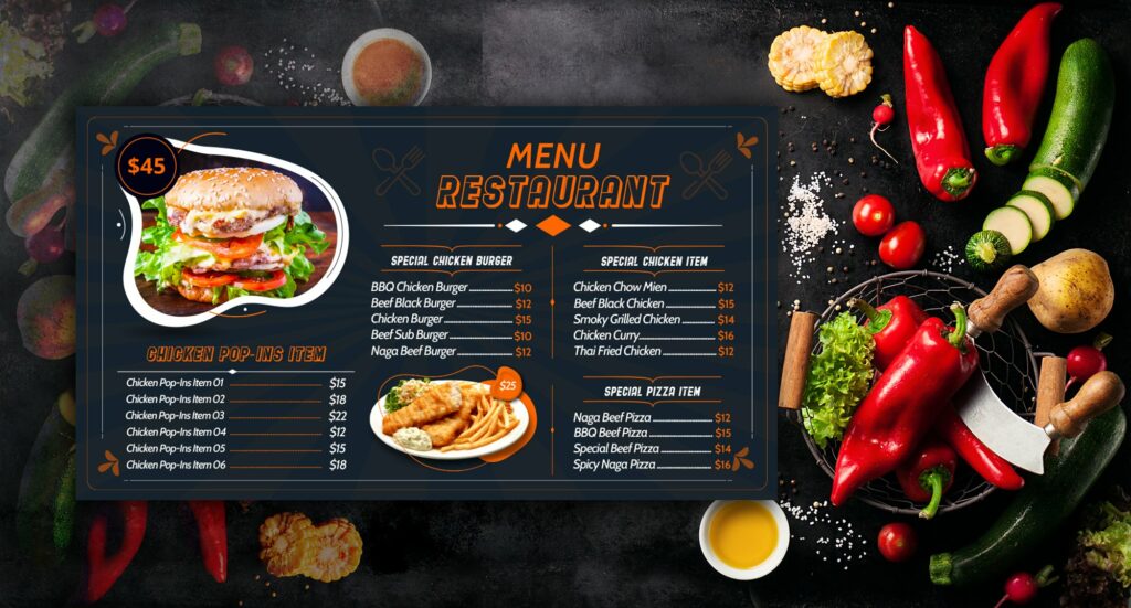 Modern food menu restaurant – MasterBundles