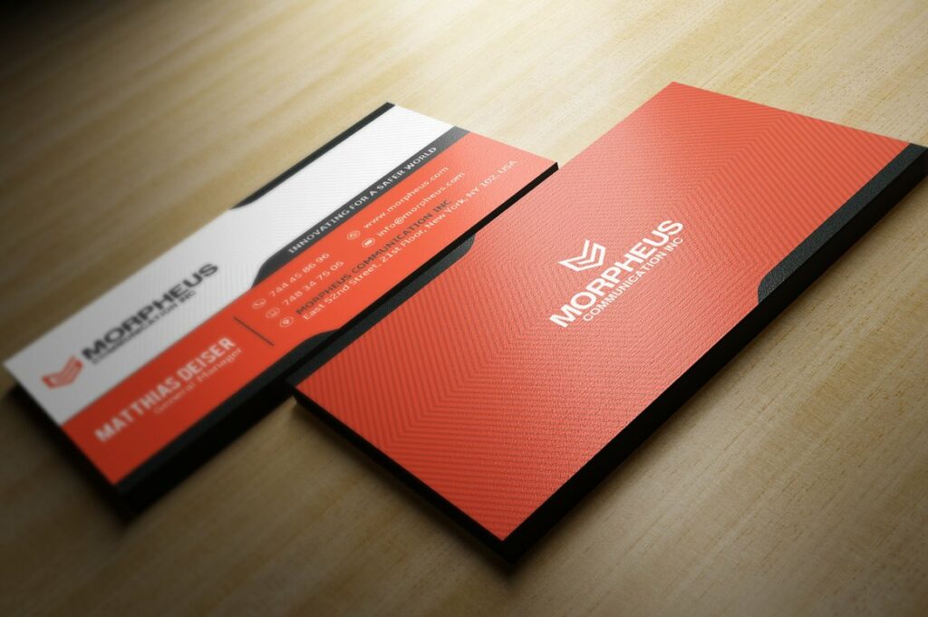 Orange Business Card – MasterBundles