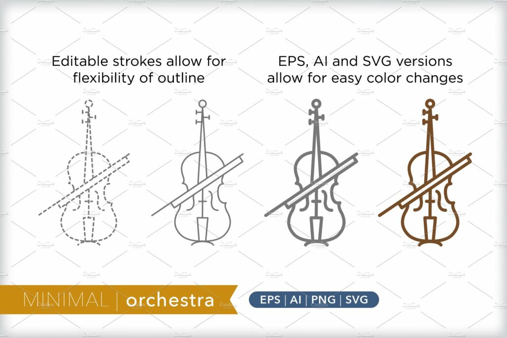 Minimal orchestra icons – MasterBundles