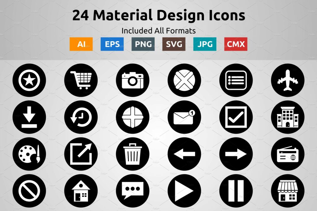 Line Circle Inverted Material Design – MasterBundles