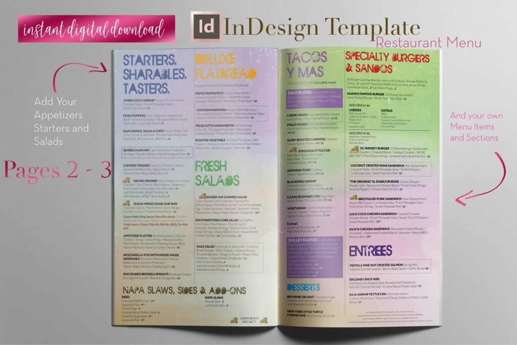 Restaurant Menu | InDesign Template – MasterBundles