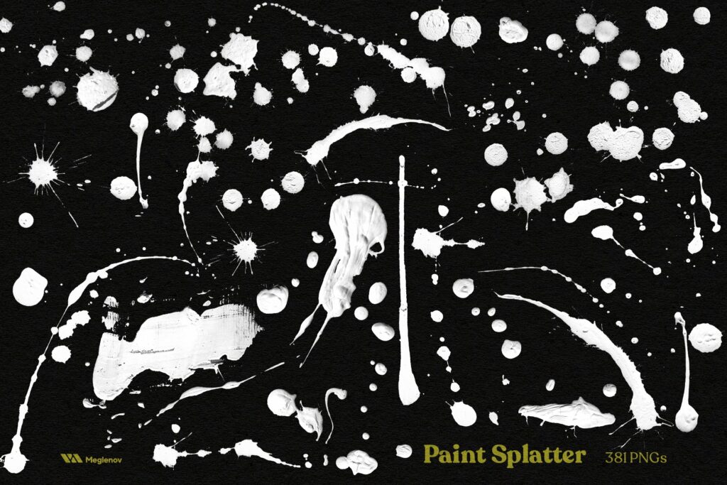 Paint Splatter [381 PNGs] – MasterBundles