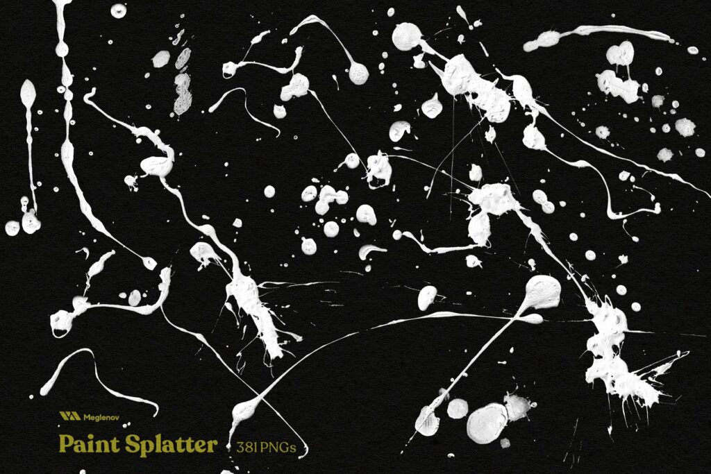 Paint Splatter [381 PNGs] – MasterBundles
