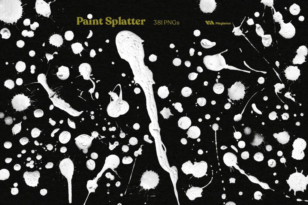 Paint Splatter [381 PNGs] – MasterBundles