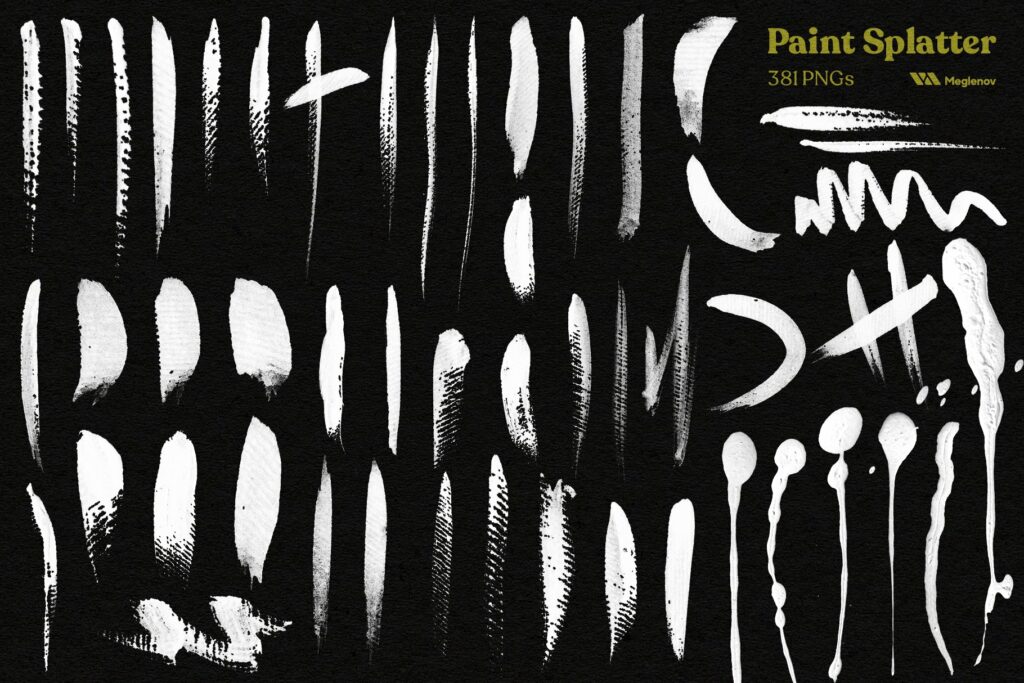 Paint Splatter [381 PNGs] – MasterBundles