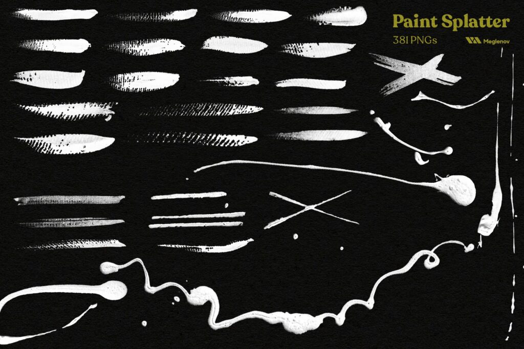 Paint Splatter [381 PNGs] – MasterBundles