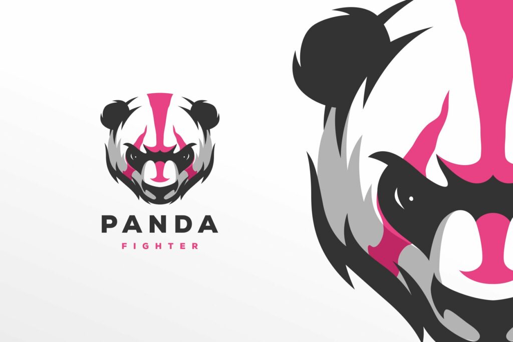 Panda Fighter Logo Design – MasterBundles