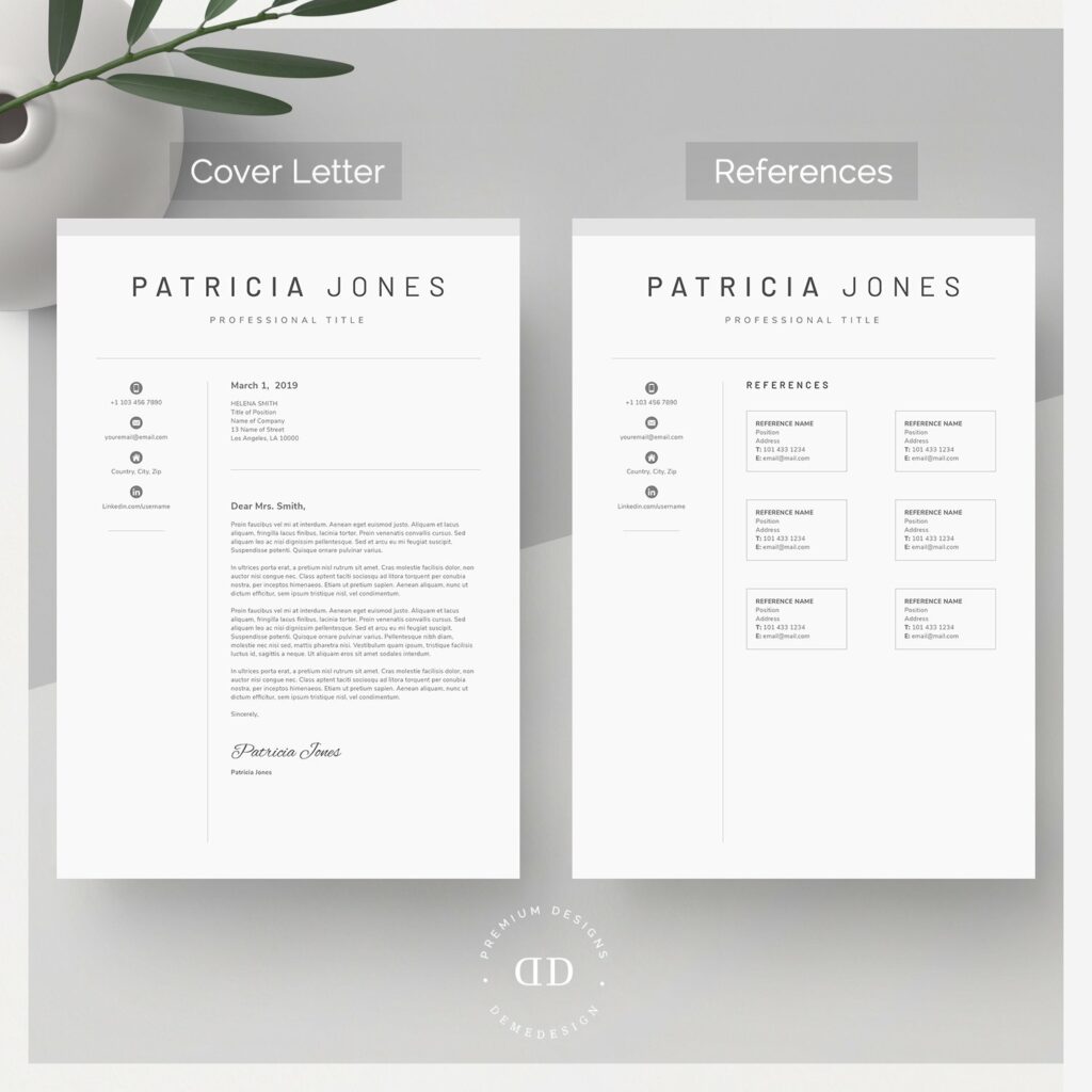 Word Resume & Cover Letter Template – MasterBundles