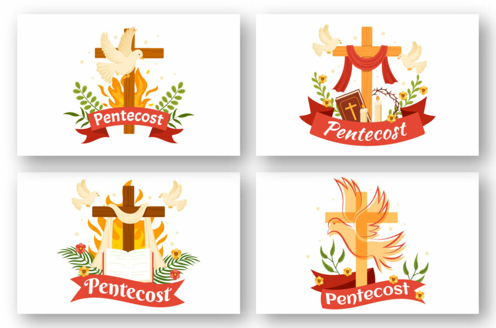 16 Pentecost Sunday Illustration - MasterBundles