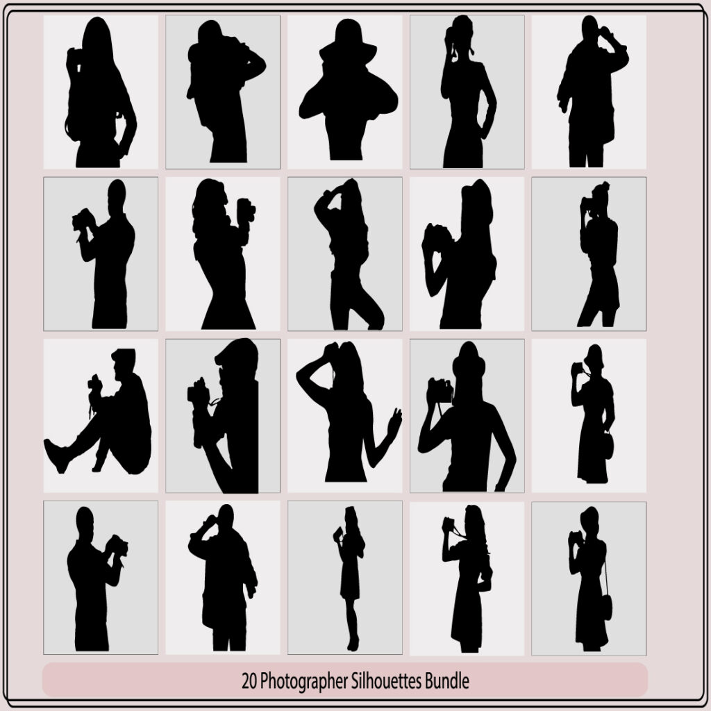 Photographers silhouettes ,photographers silhouettes collection,Set ...