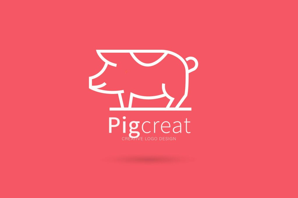 Pig logo, animal logo – MasterBundles