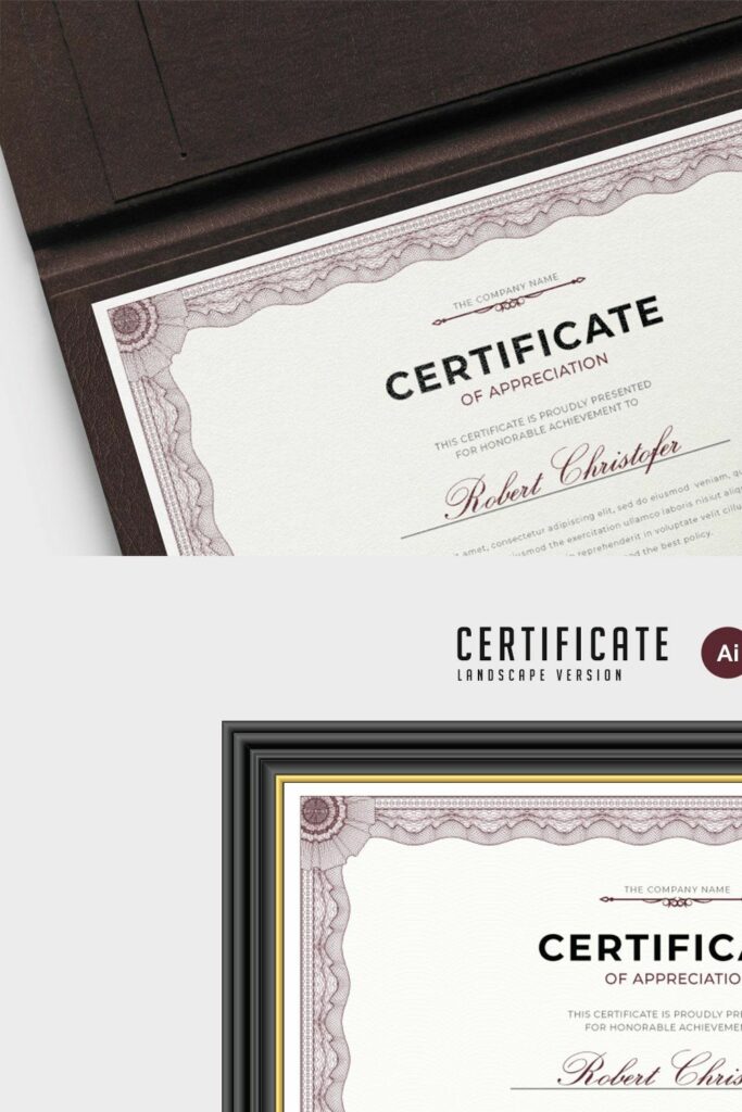051. Clean Certificate Template – MasterBundles