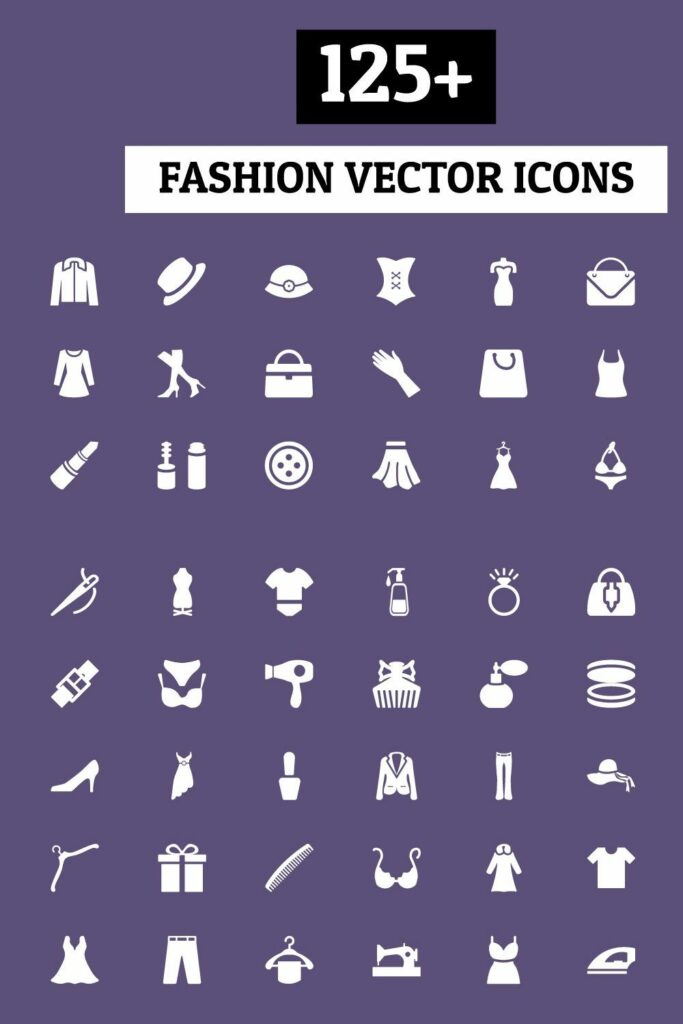 125+ Fashion Vector Icons – MasterBundles