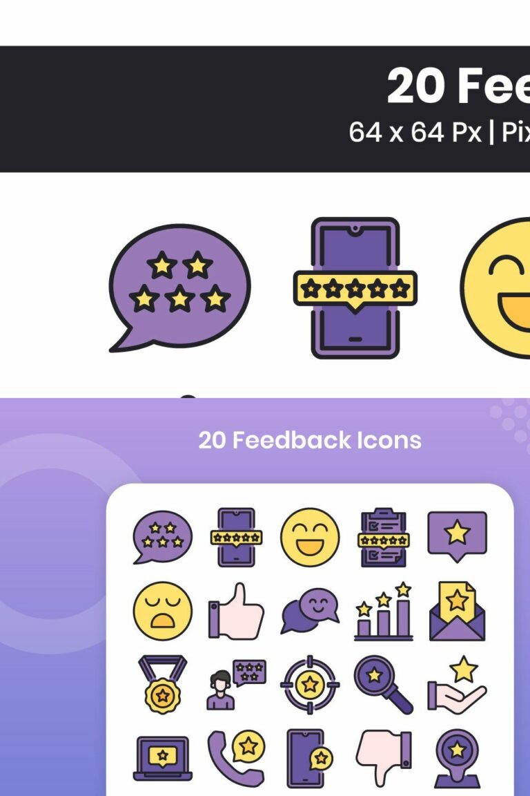 20 Feedback - Filled Line – MasterBundles