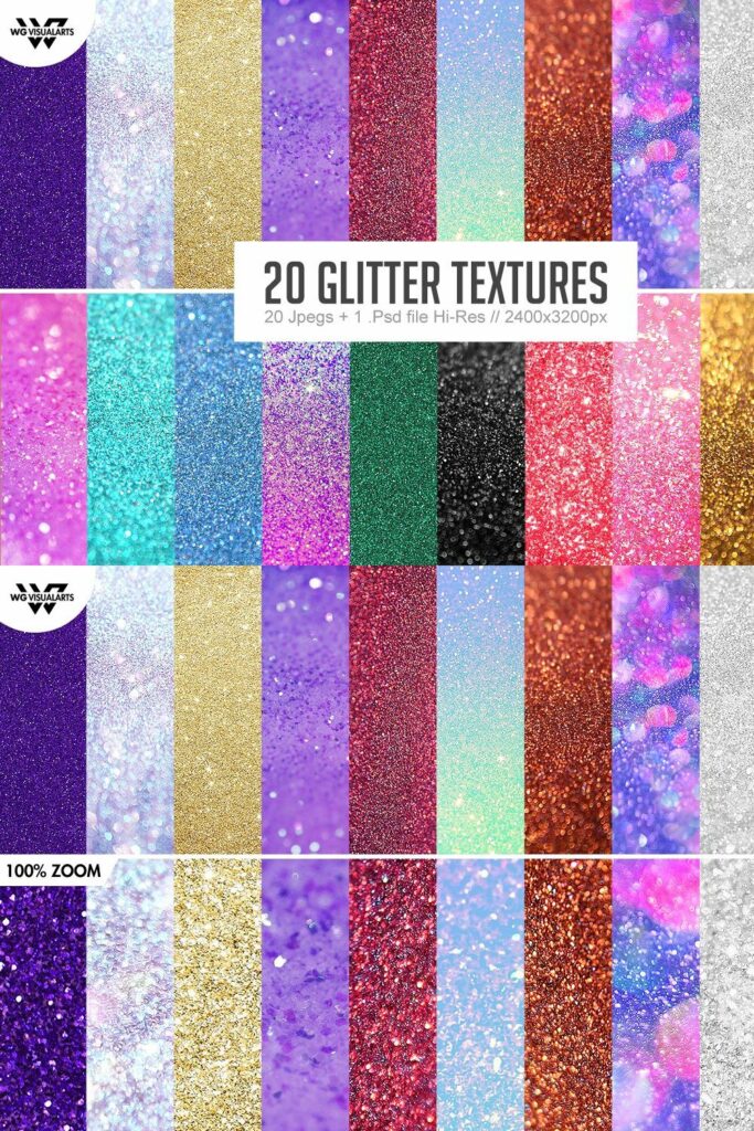 20 GLITTER Textures / Backgrounds – MasterBundles