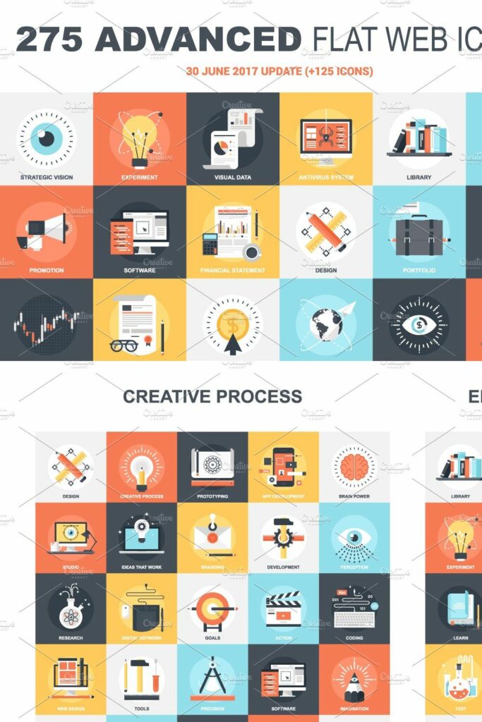 275 Advanced Flat Web Icons – MasterBundles