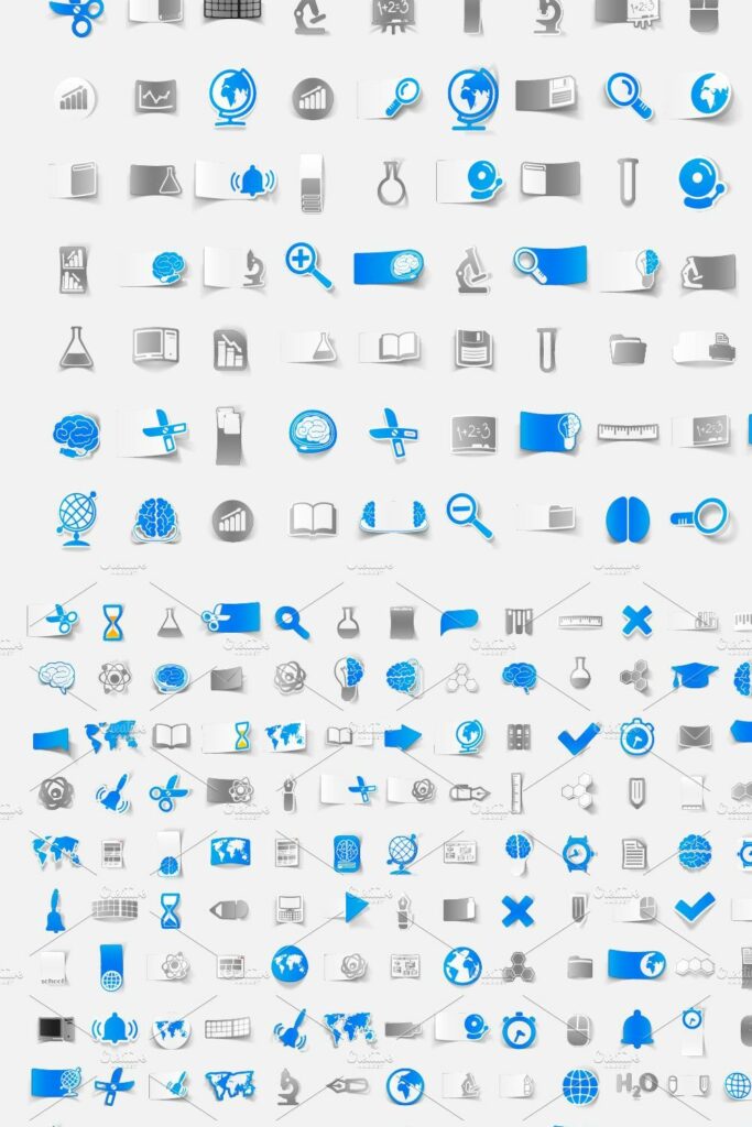 277 icons. Education stickers – MasterBundles