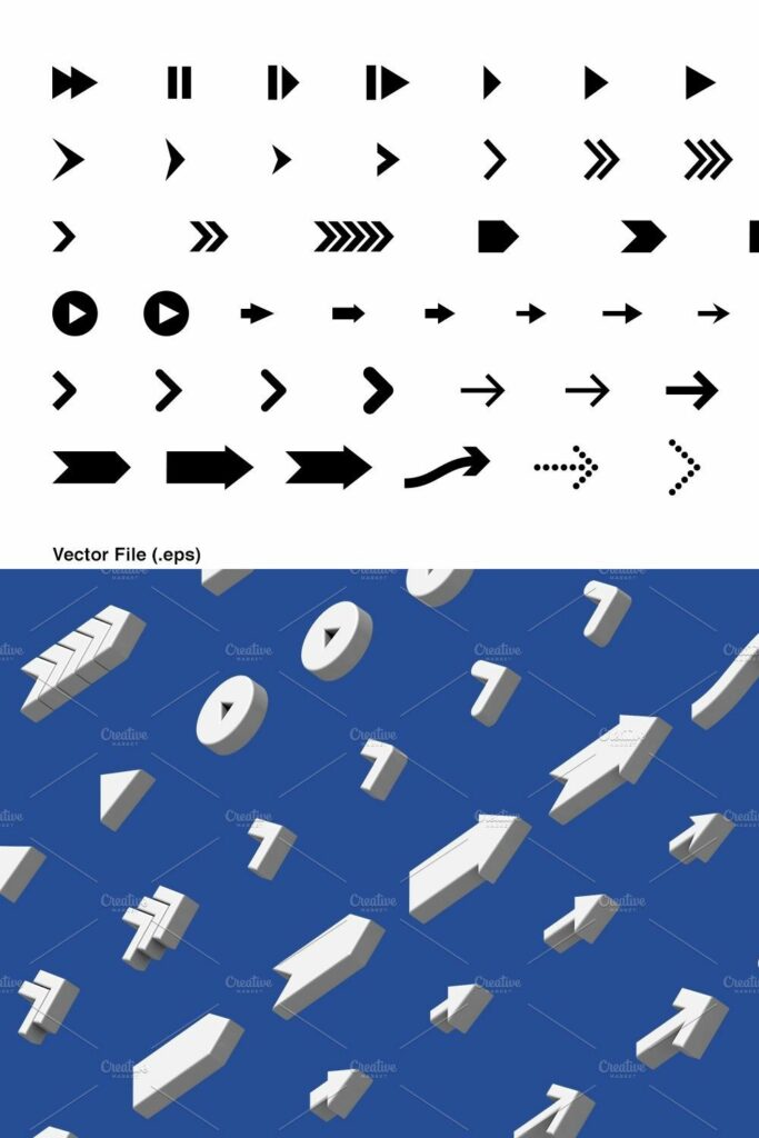 3D + 2D Arrows – MasterBundles