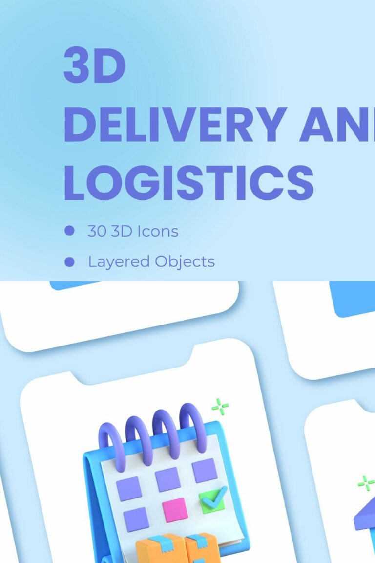 3D Delivery And Logistics Icons – MasterBundles
