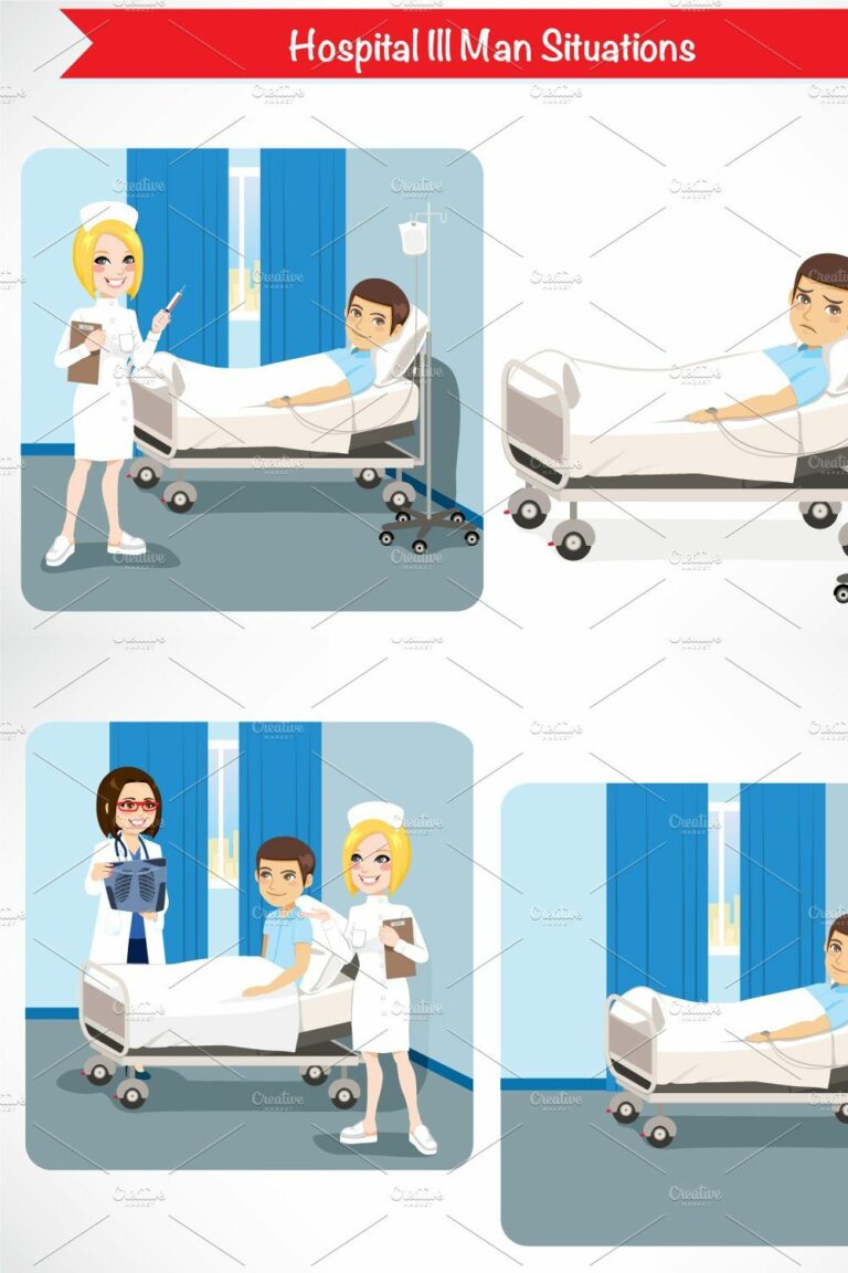 4 Hospital Ill Man Situations – MasterBundles