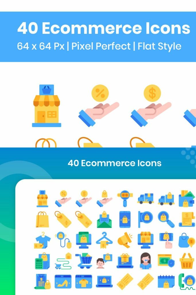 40 Ecommerce - Flat – MasterBundles