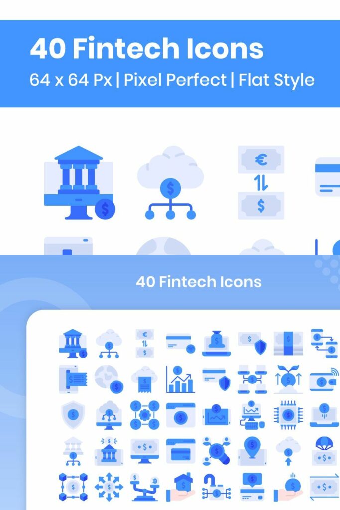 40 Fintech - Flat – MasterBundles