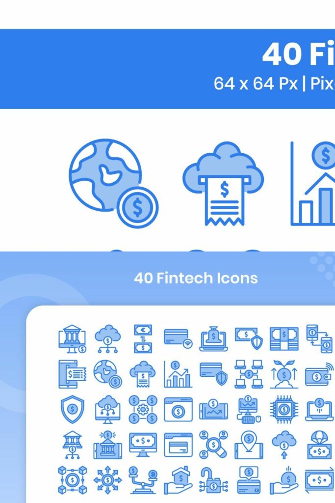 40 Fintech - Lineal Color – MasterBundles