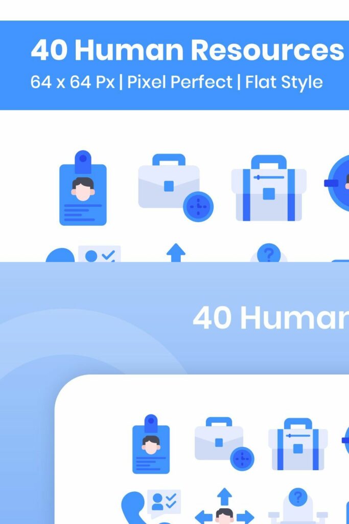 40 Human Resources - Flat – MasterBundles