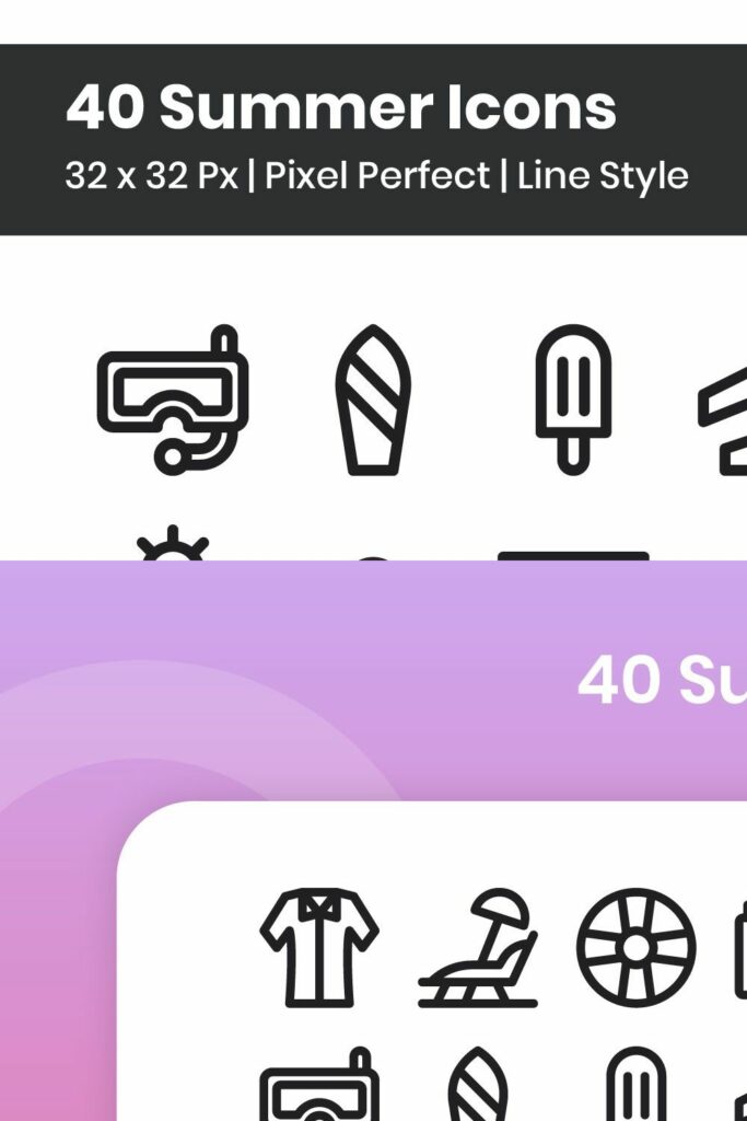 40 Summer - Line – MasterBundles