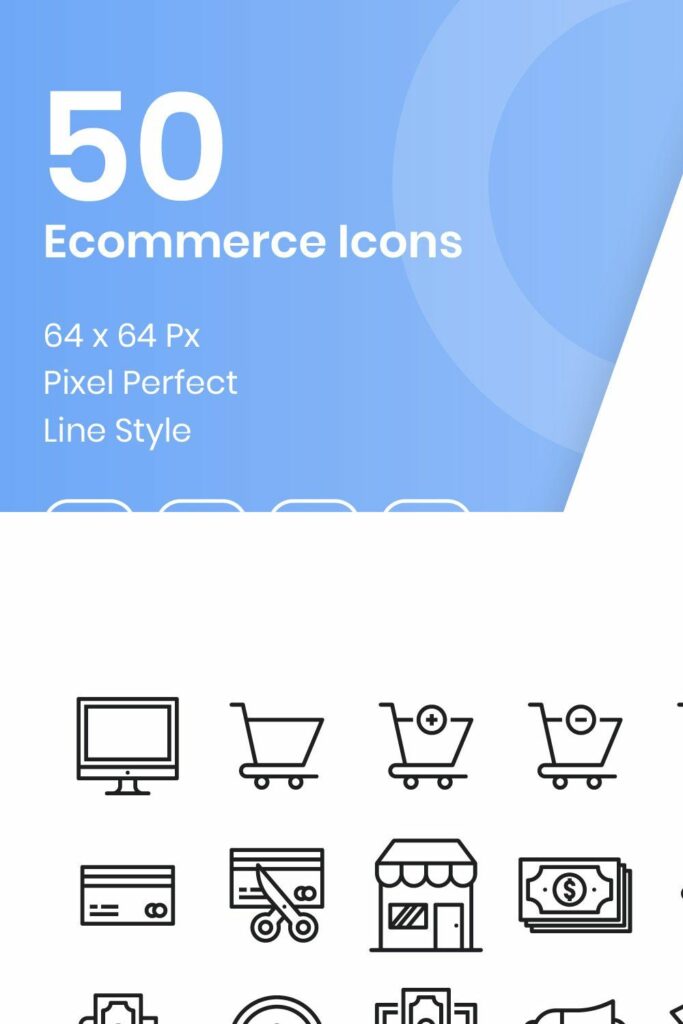 50 Ecommerce - Line – MasterBundles