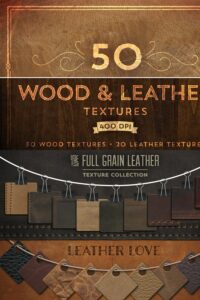 50 Wood & Leather Textures – MasterBundles